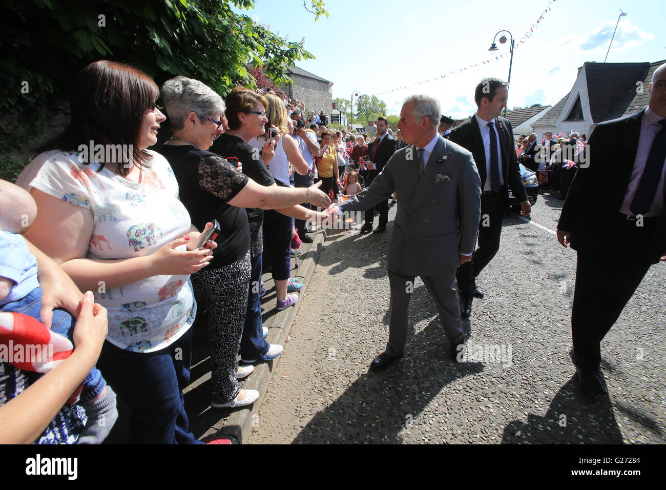 HRH - Britain's Prince Charles (C) arrives to an Orange Hall in the ...