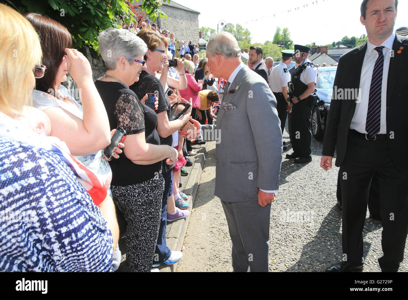HRH - Britain's Prince Charles (C) arrives to an Orange Hall in the ...