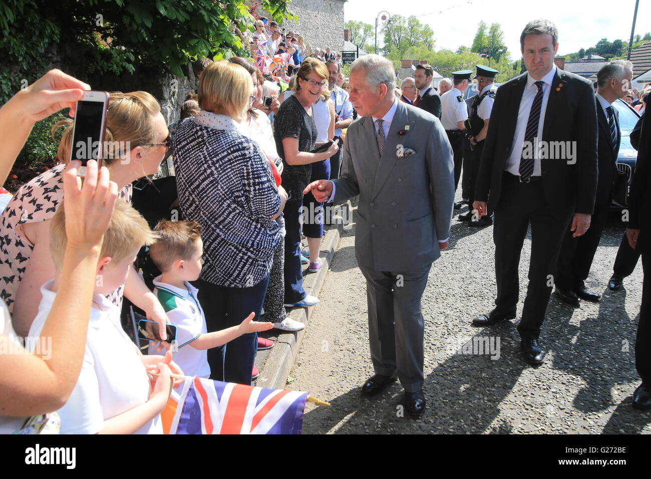 HRH - Britain's Prince Charles (C) arrives to an Orange Hall in the ...