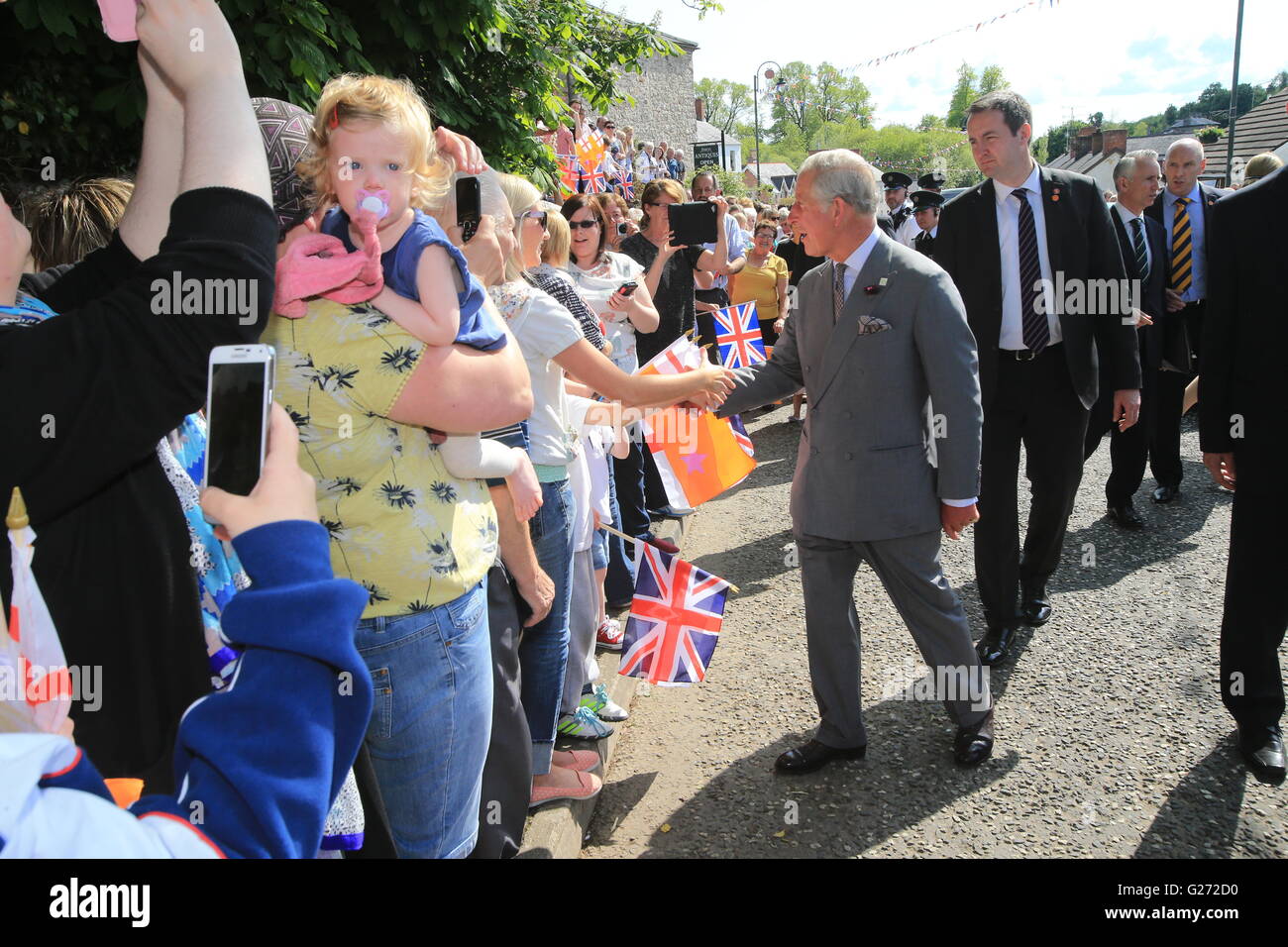 HRH - Britain's Prince Charles (C) arrives to an Orange Hall in the ...