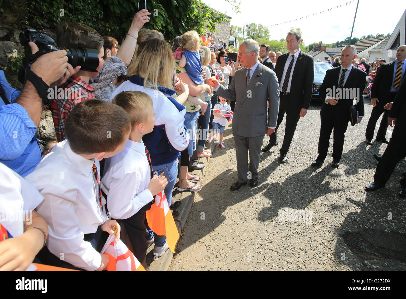 HRH - Britain's Prince Charles (C) arrives to an Orange Hall in the ...