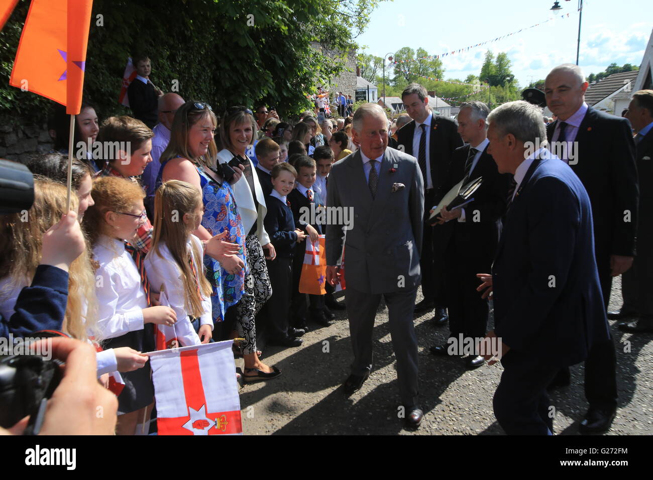 HRH - Britain's Prince Charles (C) arrives to an Orange Hall in the ...