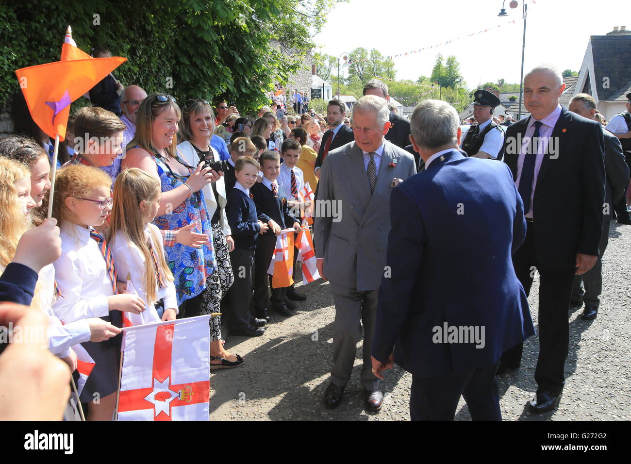 HRH - Britain's Prince Charles (C) arrives to an Orange Hall in the ...