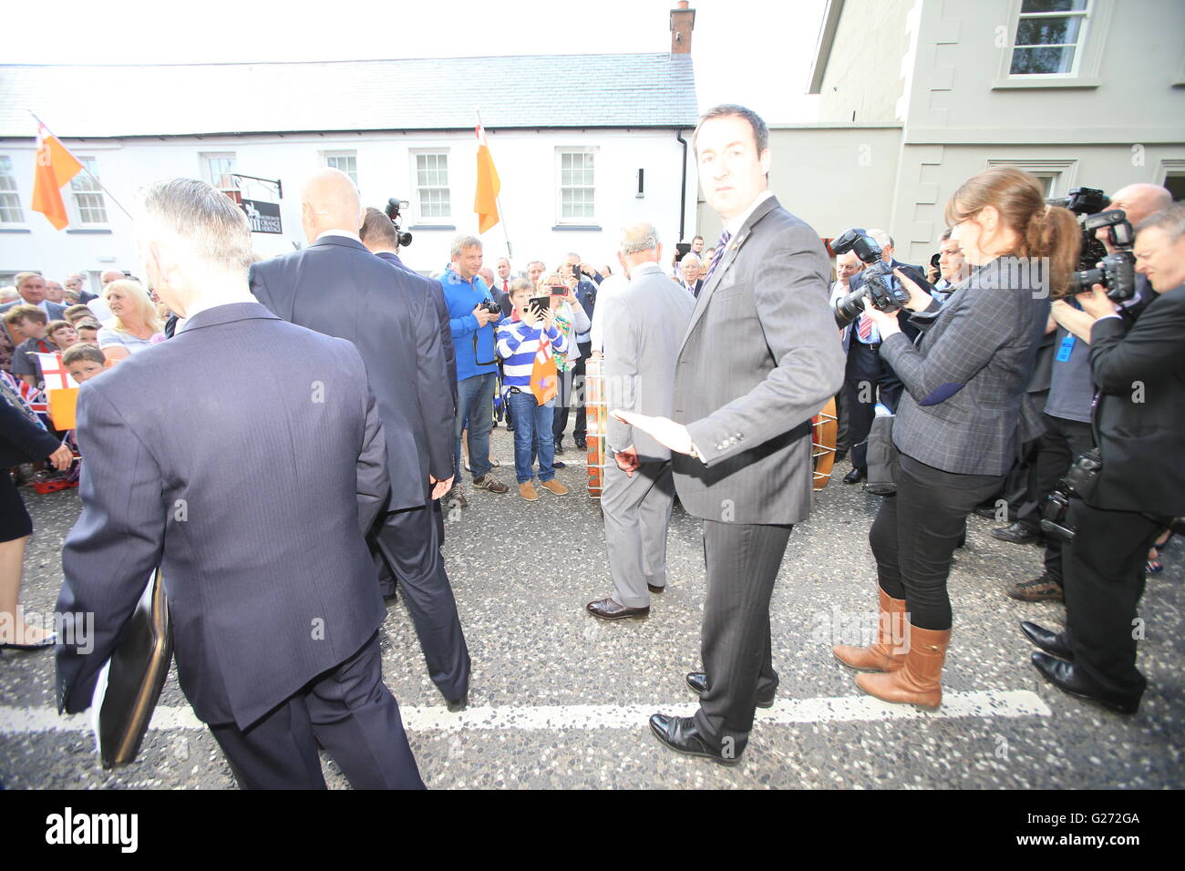 HRH - Britain's Prince Charles (C) arrives to an Orange Hall in the ...