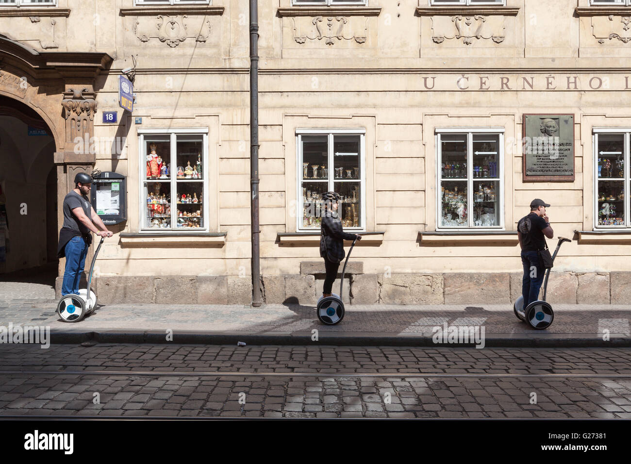 Touring Prague on board a balanced two-wheel Segway Stock Photo - Alamy