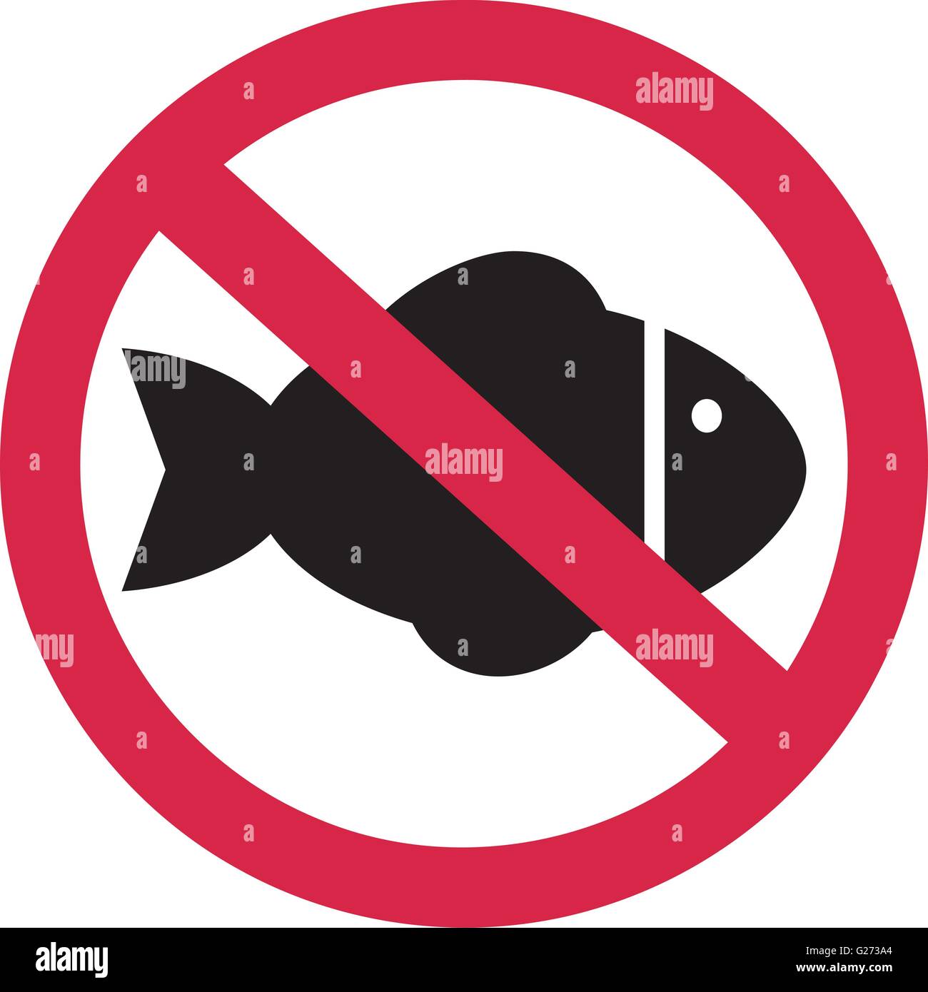 Sign ban fish Stock Vector Images - Alamy