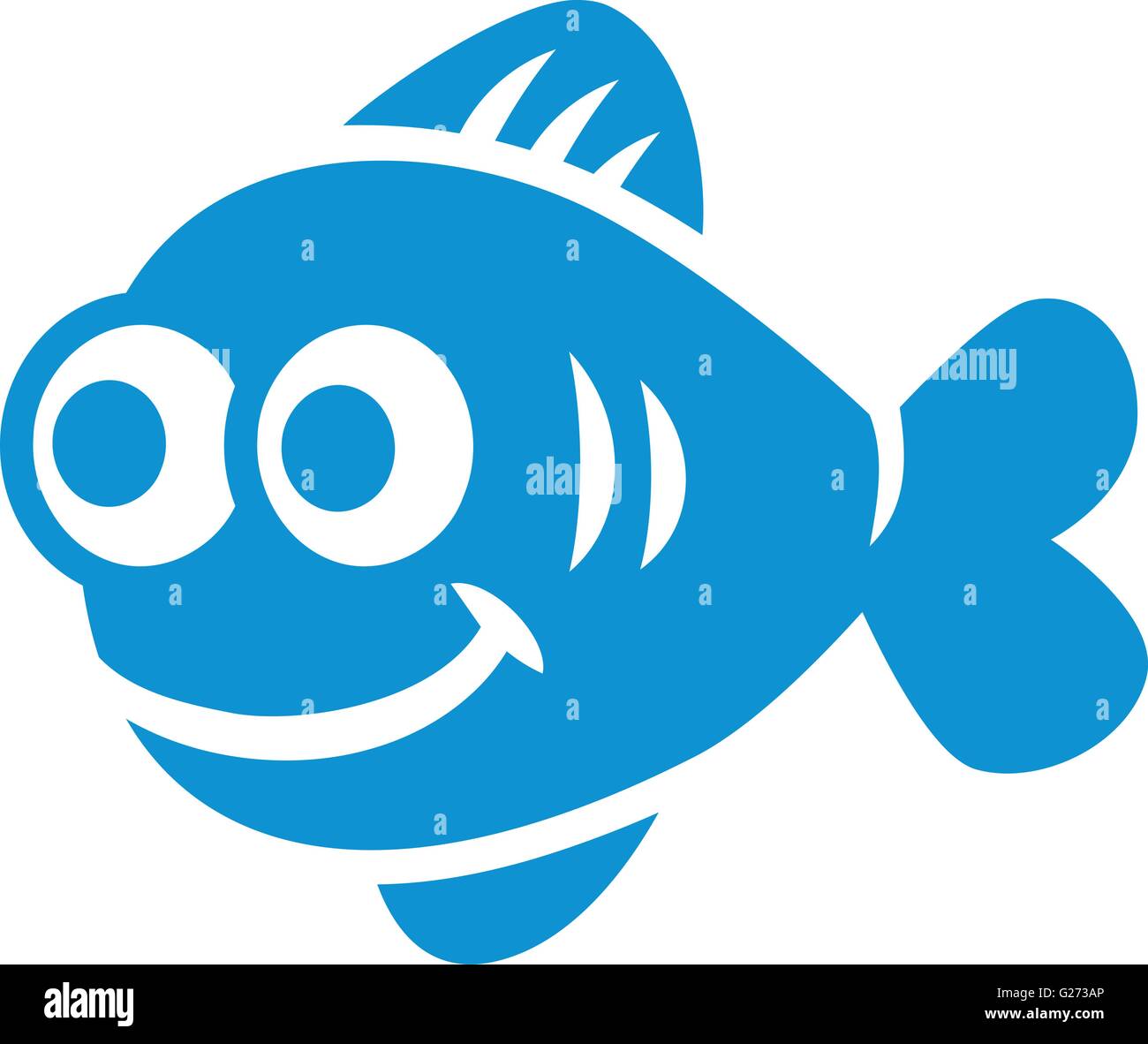 Smiling comic fish with big eyes Stock Vector Image & Art - Alamy