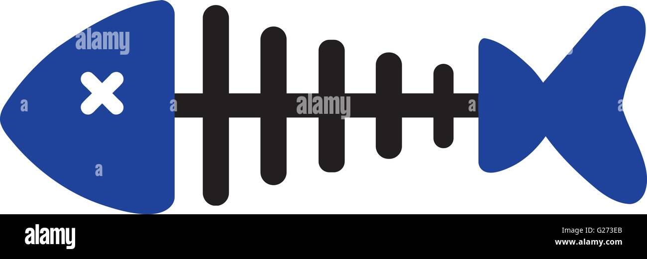 Fishbone in two colors with cross Stock Vector Image & Art - Alamy