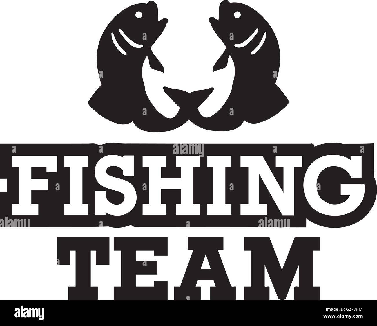 Fishing team logo hi-res stock photography and images - Alamy