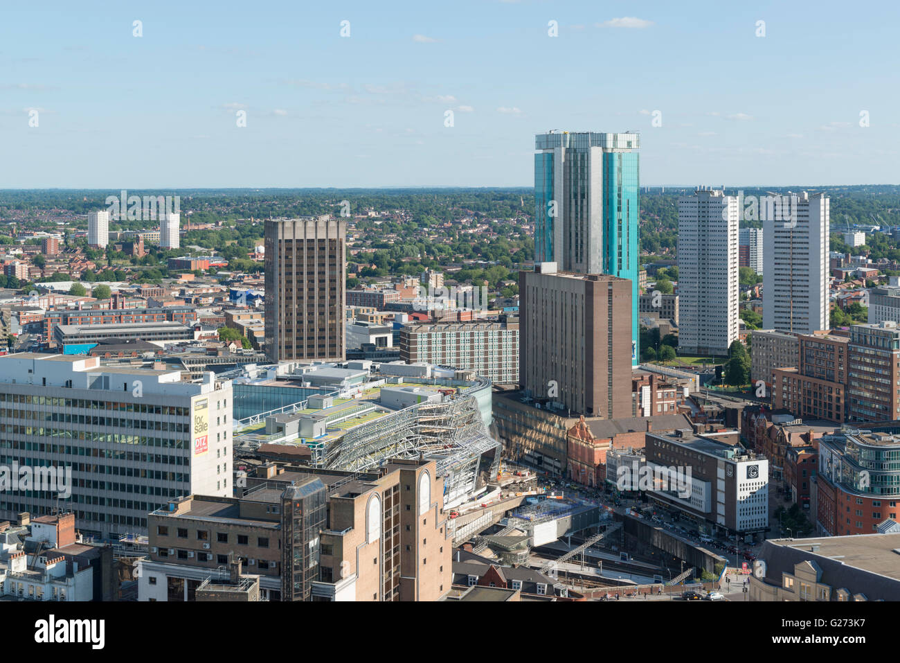 Aerial photograph of Birmingham City Centre, England Stock Photo - Alamy