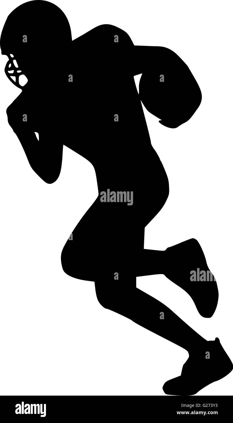 Football Quarterback Silhouette Stock Vector Image & Art - Alamy