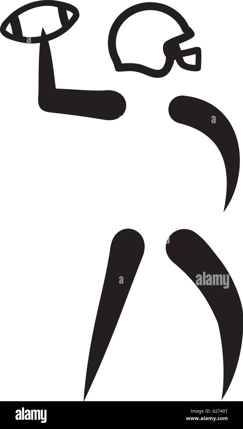 American Football Player Icon Stock Vector Image & Art - Alamy
