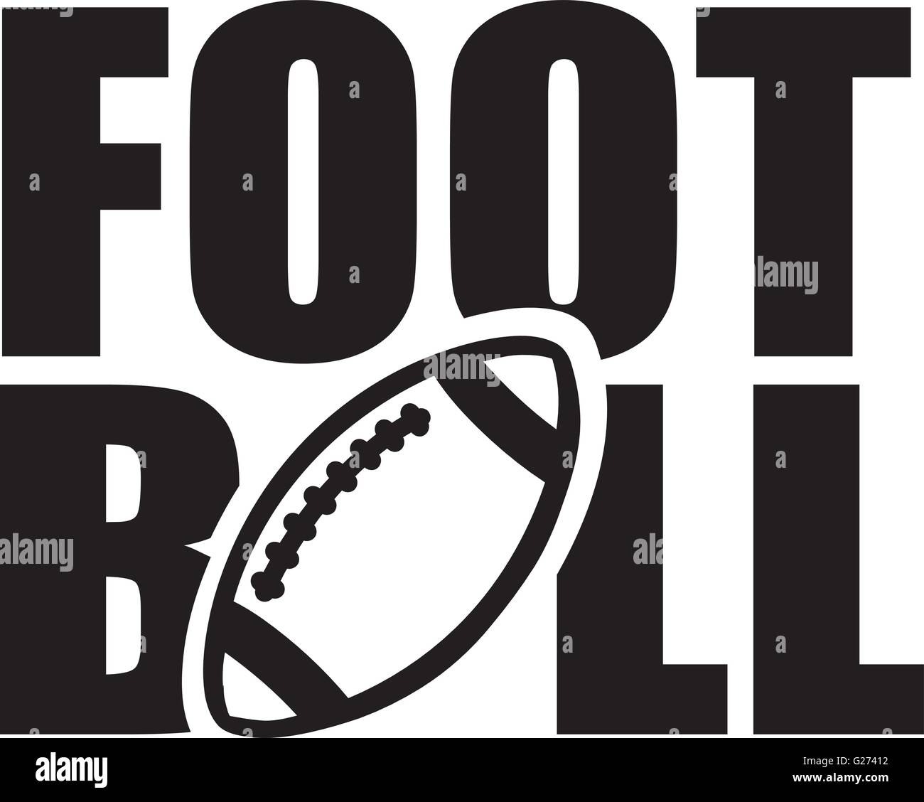 Football Word with ball Stock Vector Image & Art - Alamy