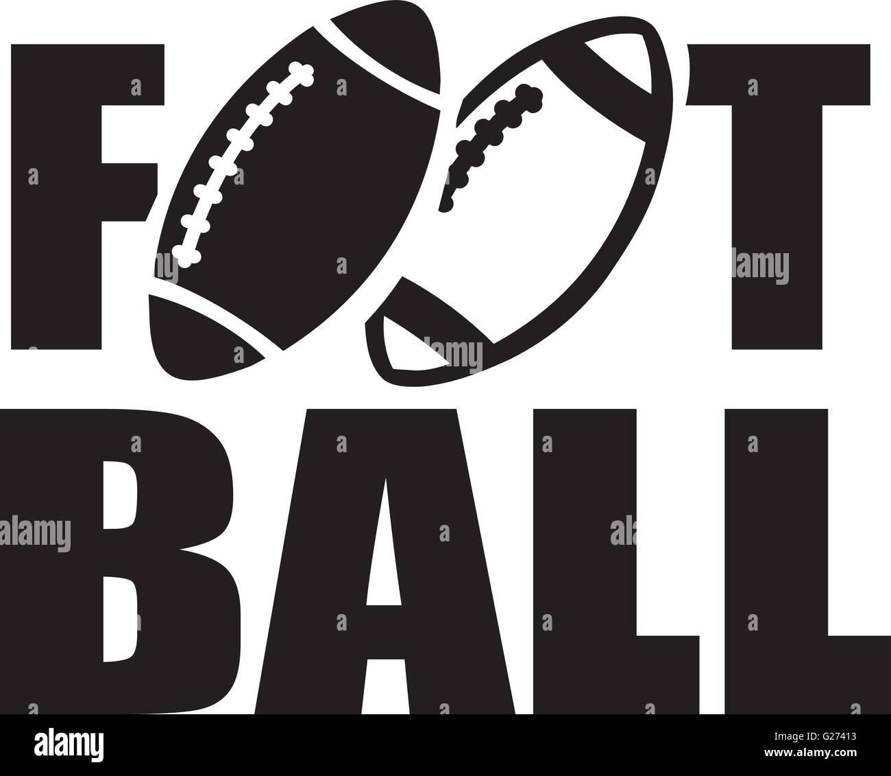 Football word with balls Stock Vector Image & Art - Alamy