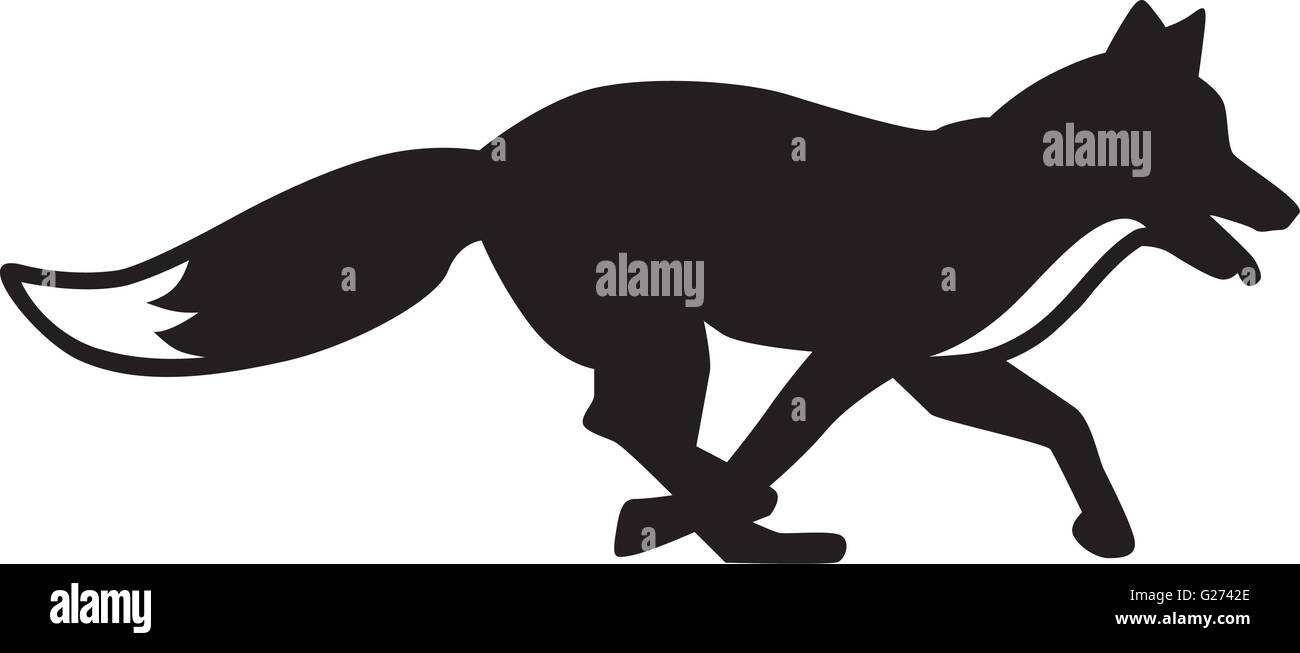 Red fox running Stock Vector Images - Alamy