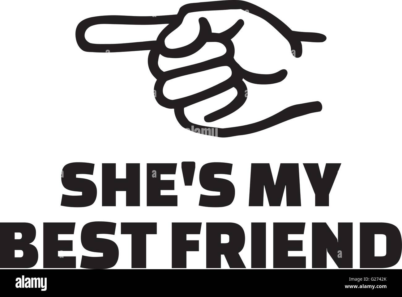 My best friend Stock Vector Images - Alamy