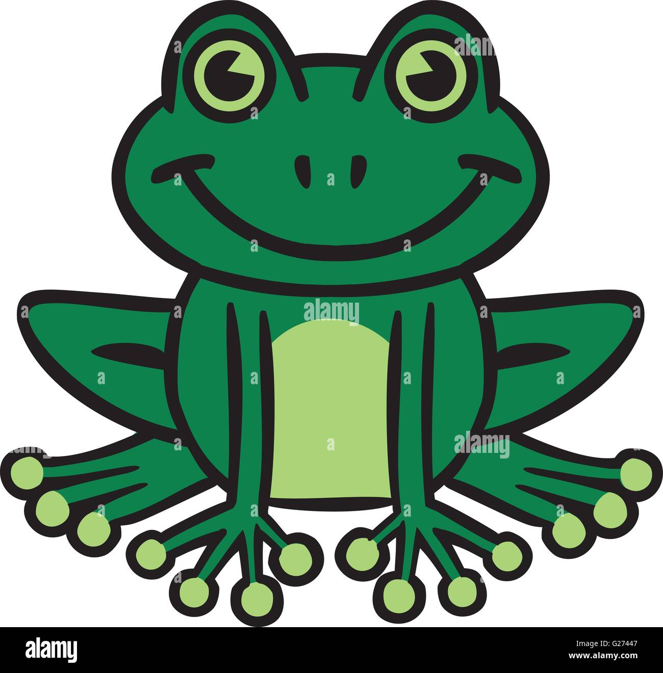 Smiling frog cartoon Stock Vector Image & Art - Alamy