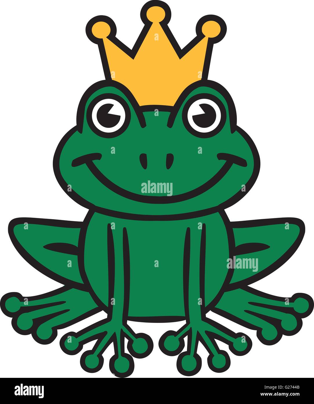 Frog king cartoon Stock Vector Image & Art - Alamy