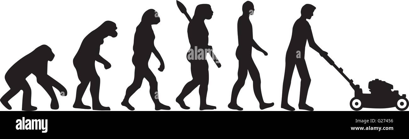 Lawn mower evolution Stock Vector Image & Art - Alamy