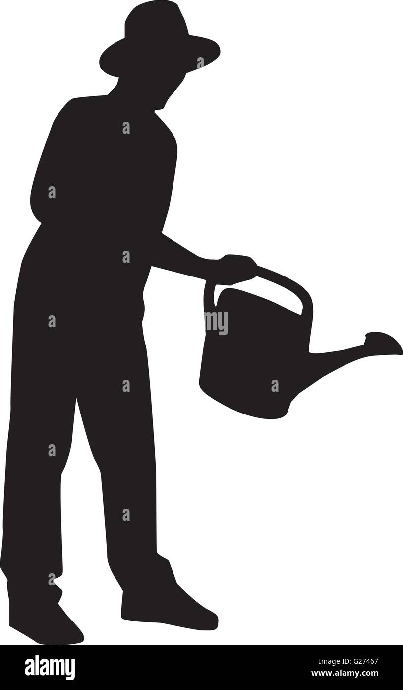 Gardening Gardener Silhouette Stock Vector Image & Art - Alamy