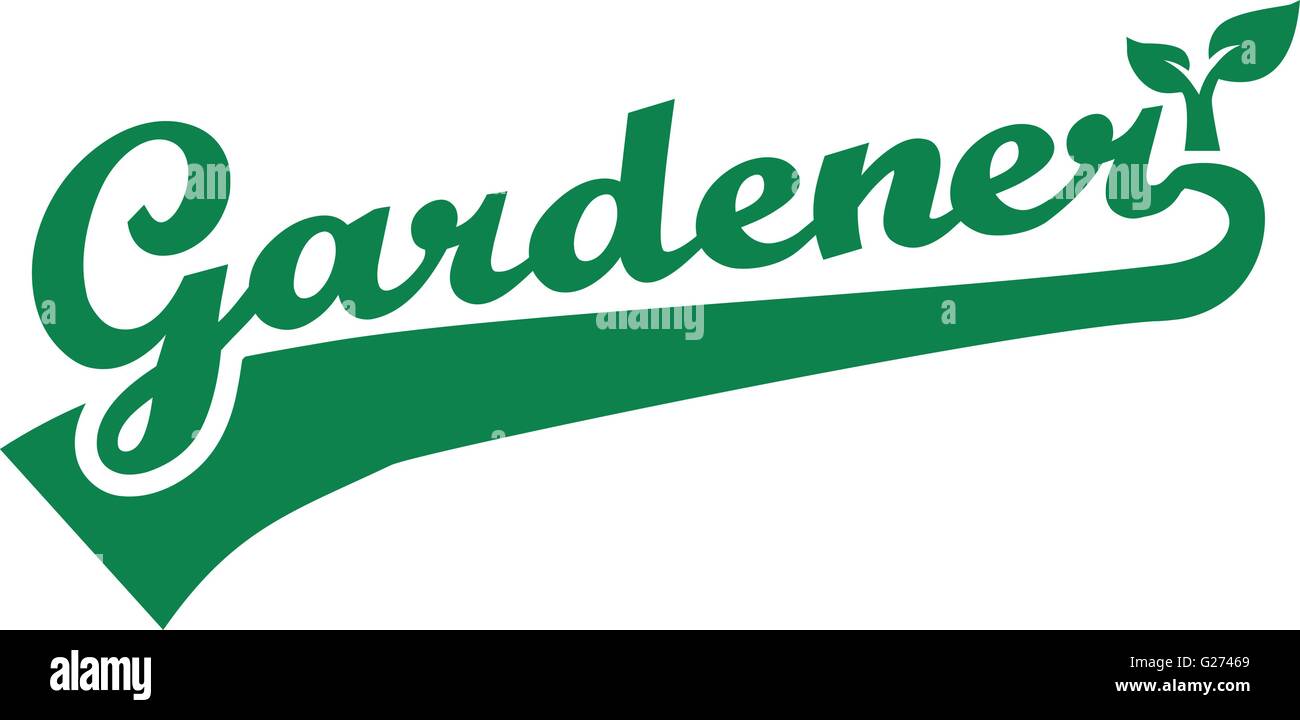 Gardener Word Retro Stock Vector Image & Art - Alamy