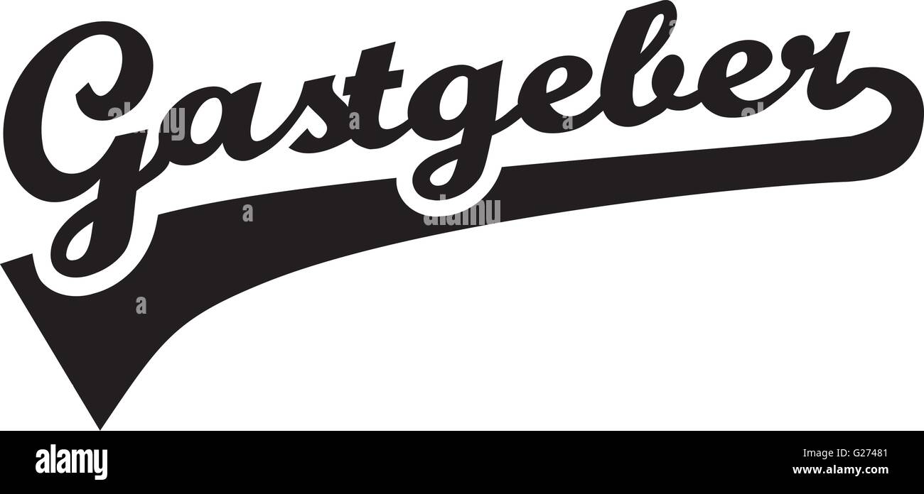 Host german word retro font Stock Vector Image & Art - Alamy