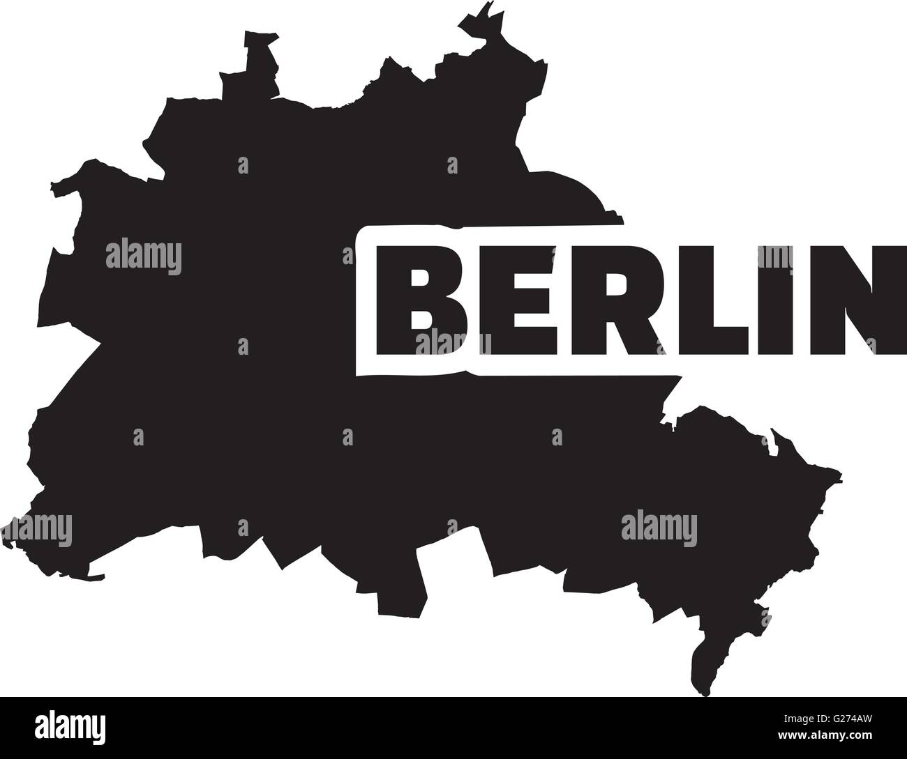Berlin vector map hi-res stock photography and images - Alamy