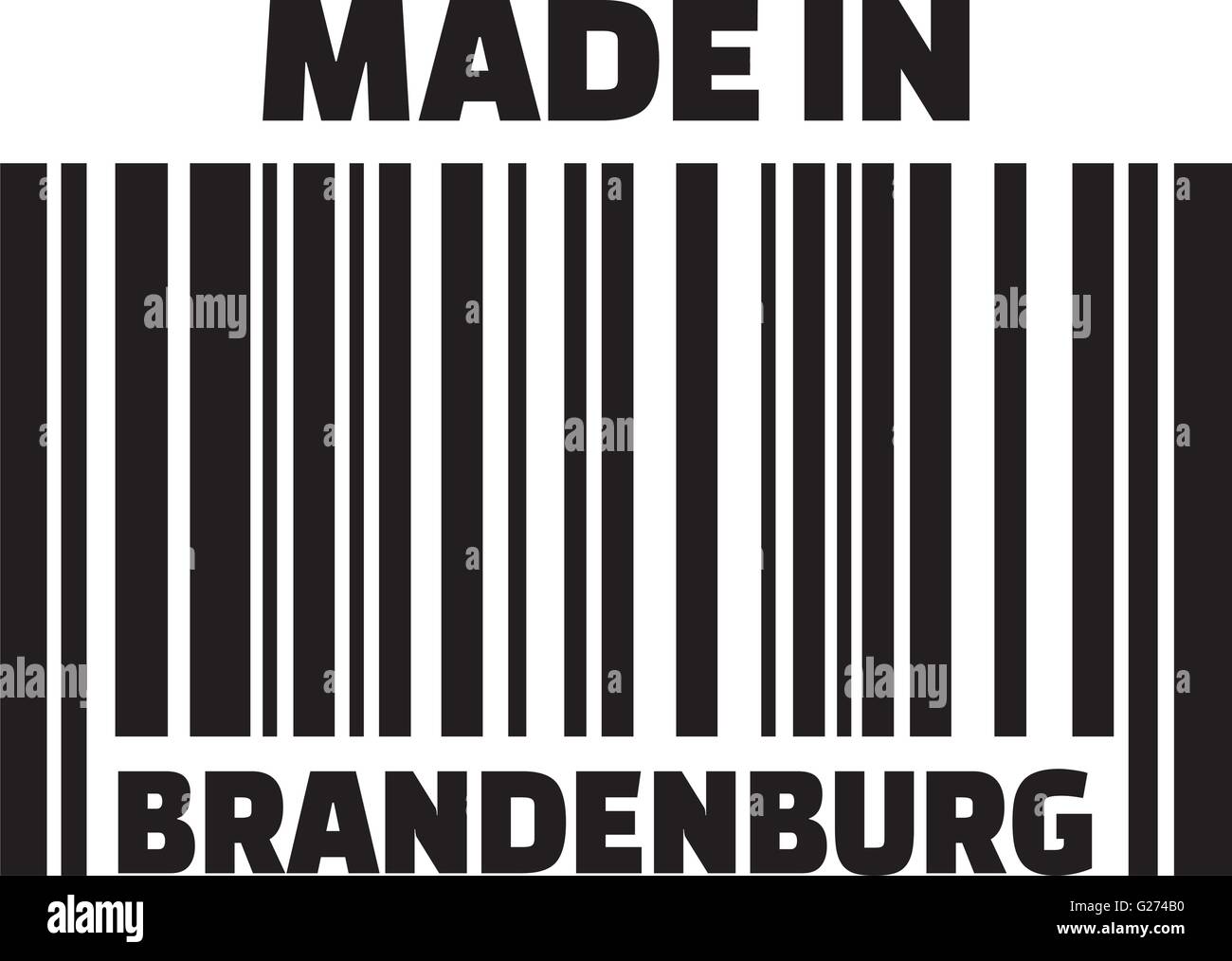 Made in Brandenburg barcode Stock Vector Image & Art - Alamy