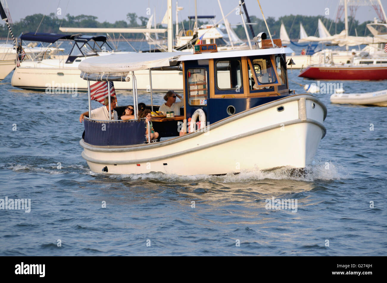 boat in Annapolis Harbor Stock Photo - Alamy