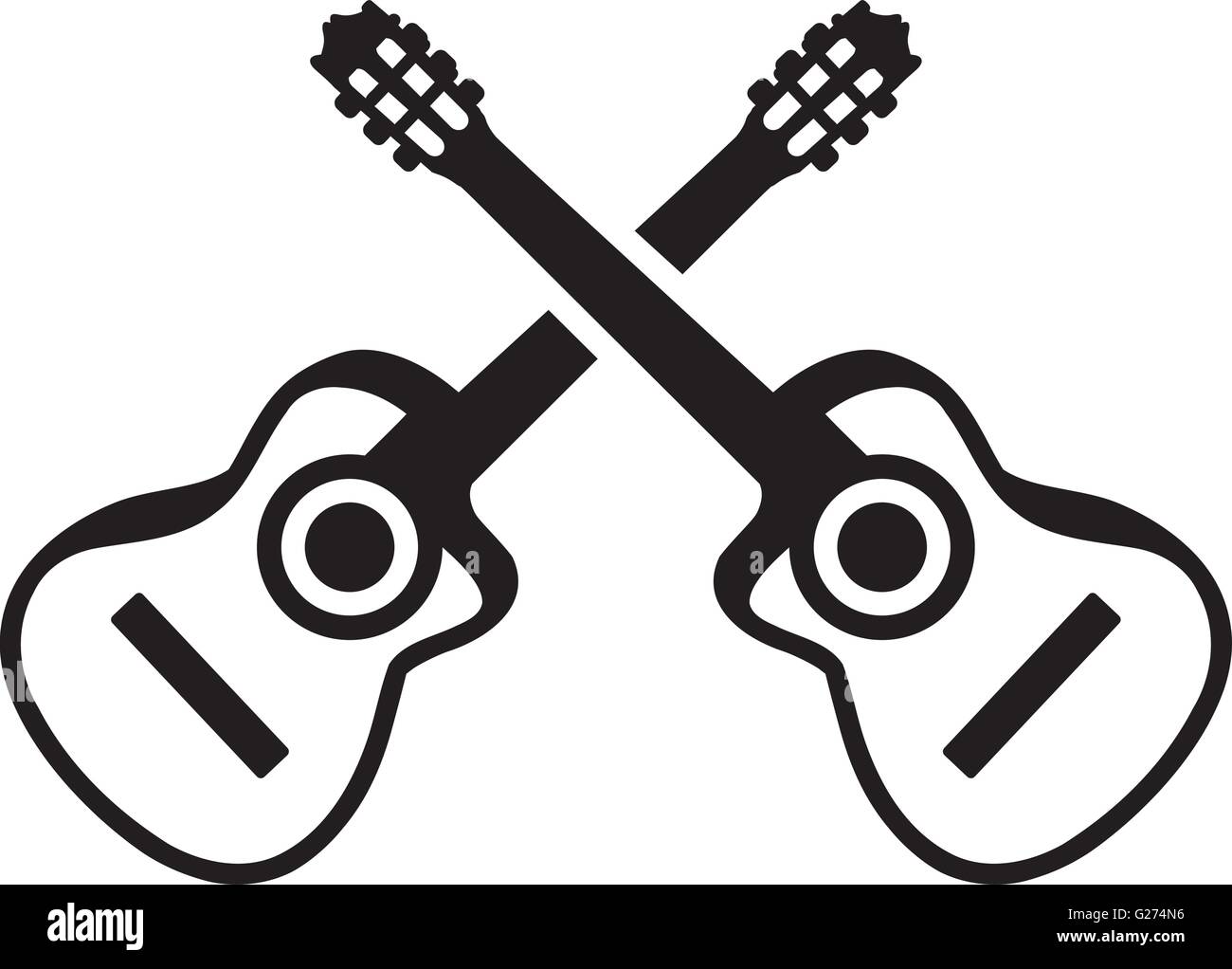 Acoustic guitars crossed Stock Vector Image & Art - Alamy