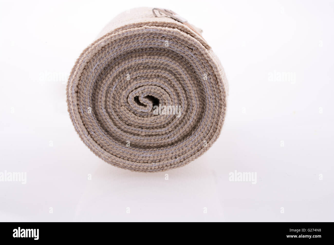 Rolled bandage on a white background Stock Photo - Alamy
