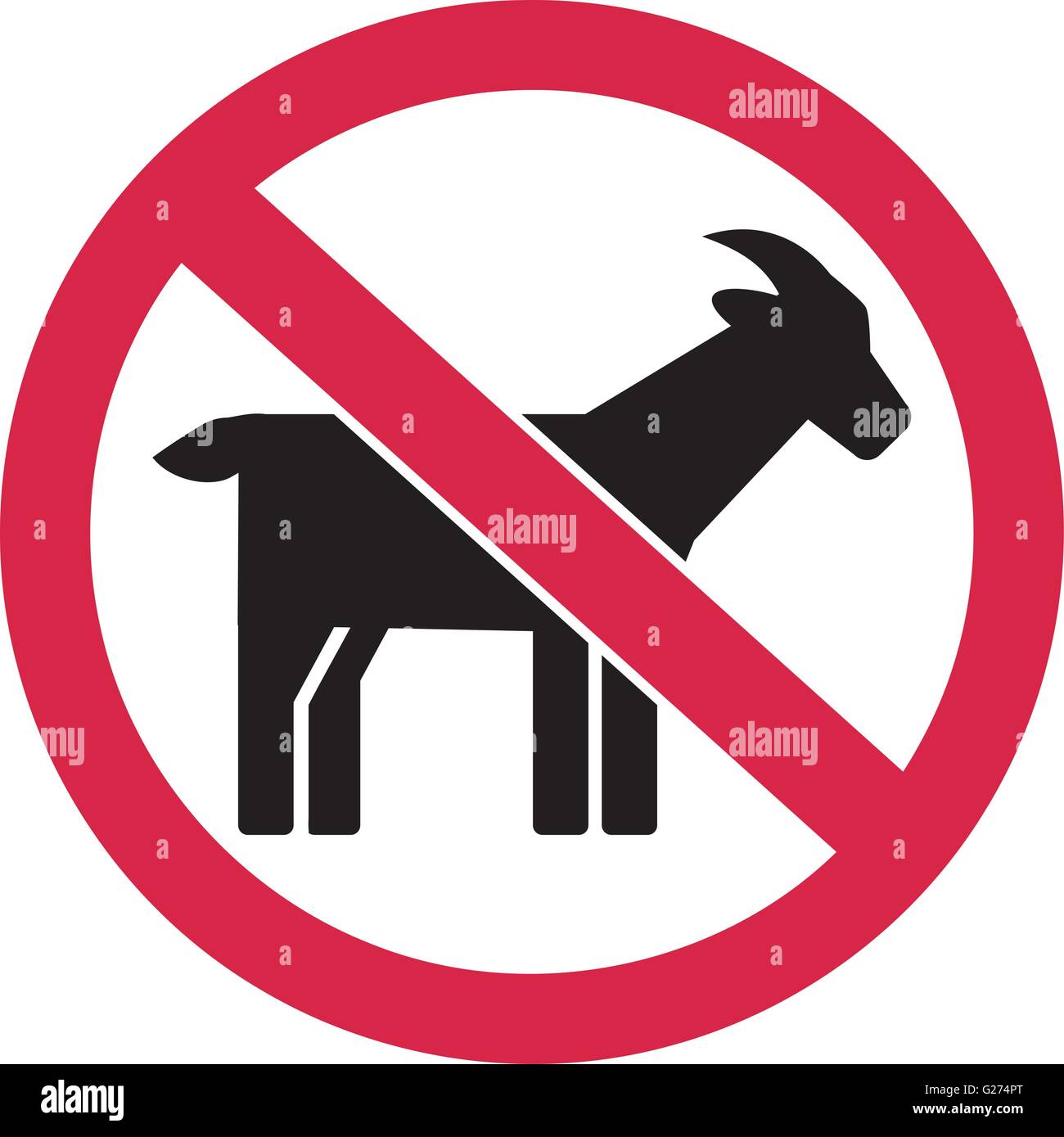 No goats sign hi-res stock photography and images - Alamy