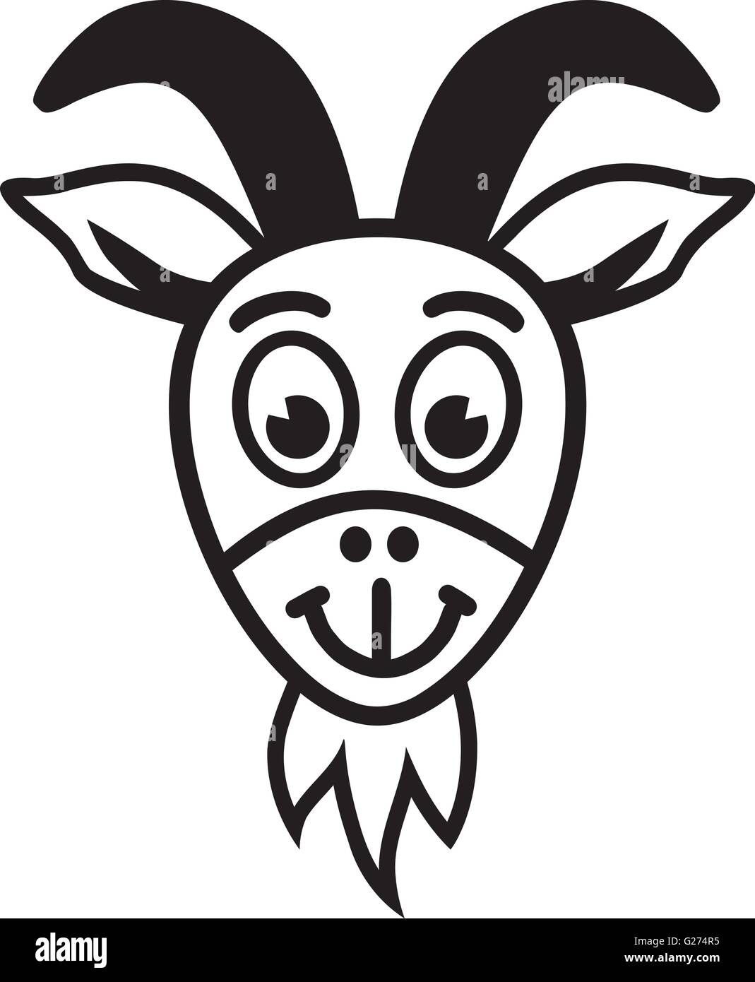 Goat head cartoon Stock Vector Image & Art - Alamy