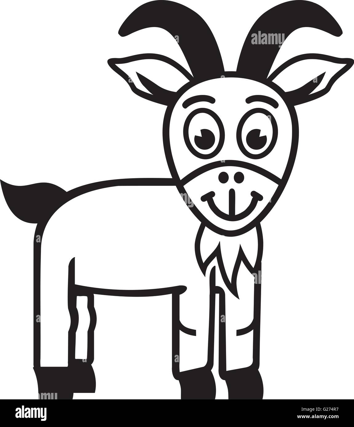 Goat cartoon hi-res stock photography and images - Alamy