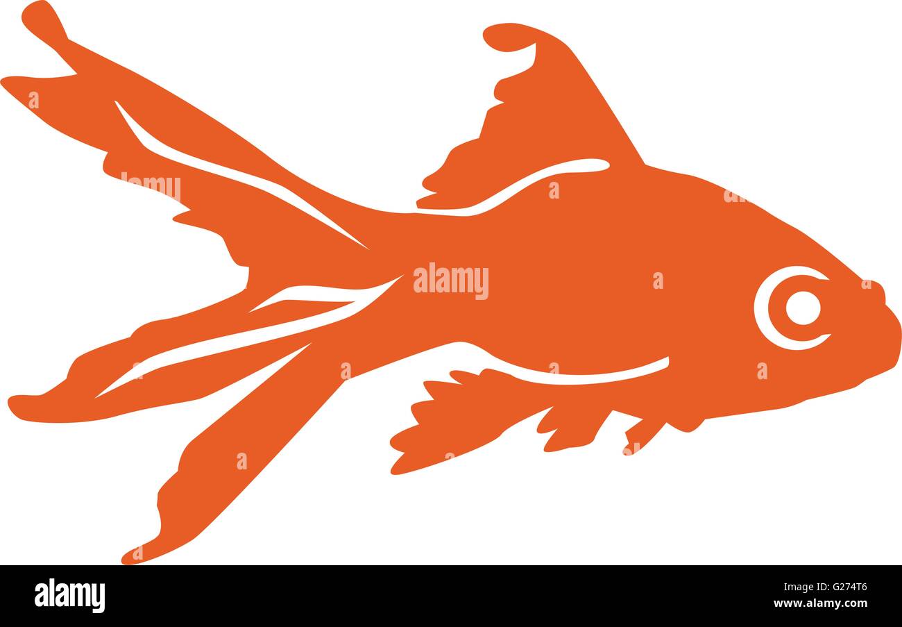 Orange goldfish Stock Vector Images - Alamy