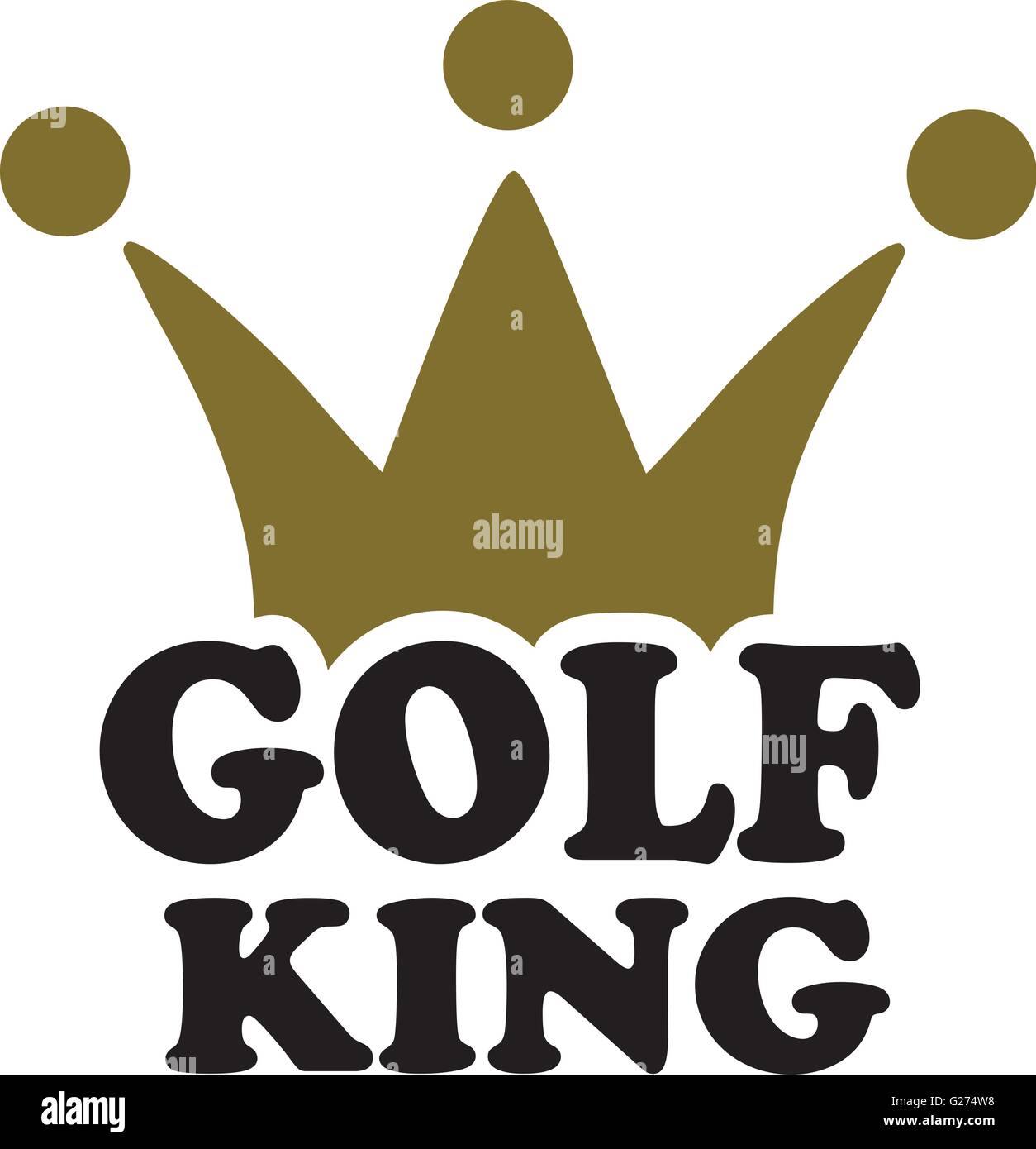 Golf King Crown Stock Vector Image & Art - Alamy