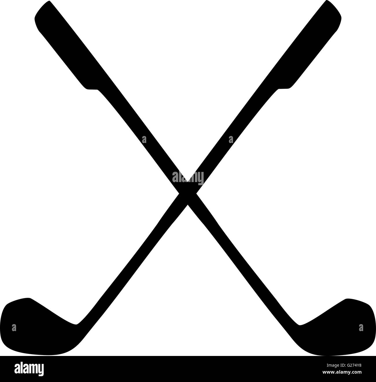 Golf Clubs Crossed Stock Vector Image & Art - Alamy