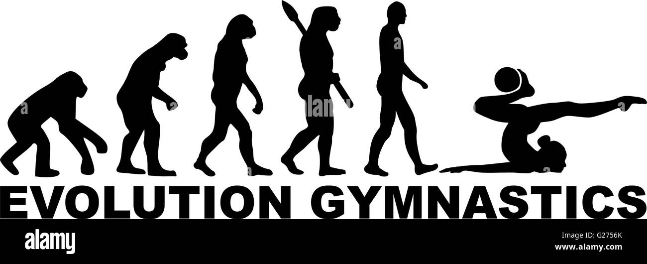 Evolution gymnastics woman with ball Stock Vector Image & Art - Alamy