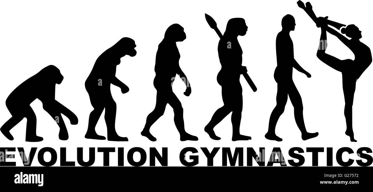 Evolution gymnastics with clubs Stock Vector Image & Art - Alamy