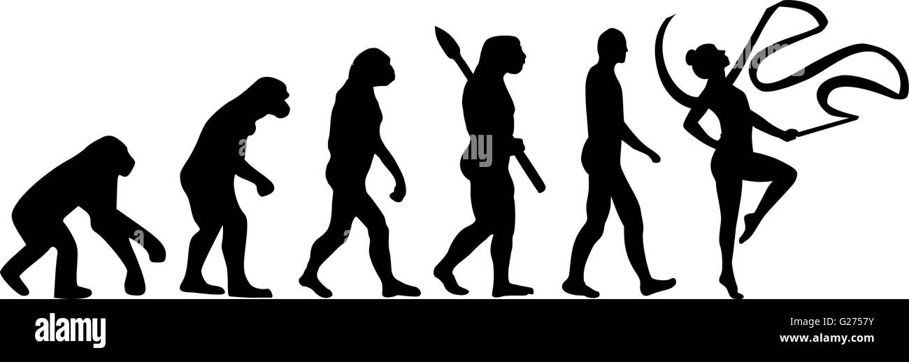 Gymnastics evolution with ribbon Stock Vector Image & Art - Alamy