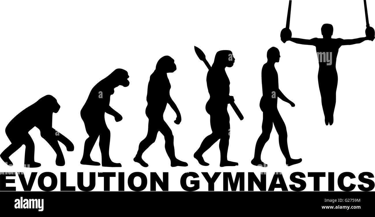 Evolution gymnastics with rings Stock Vector Image & Art - Alamy