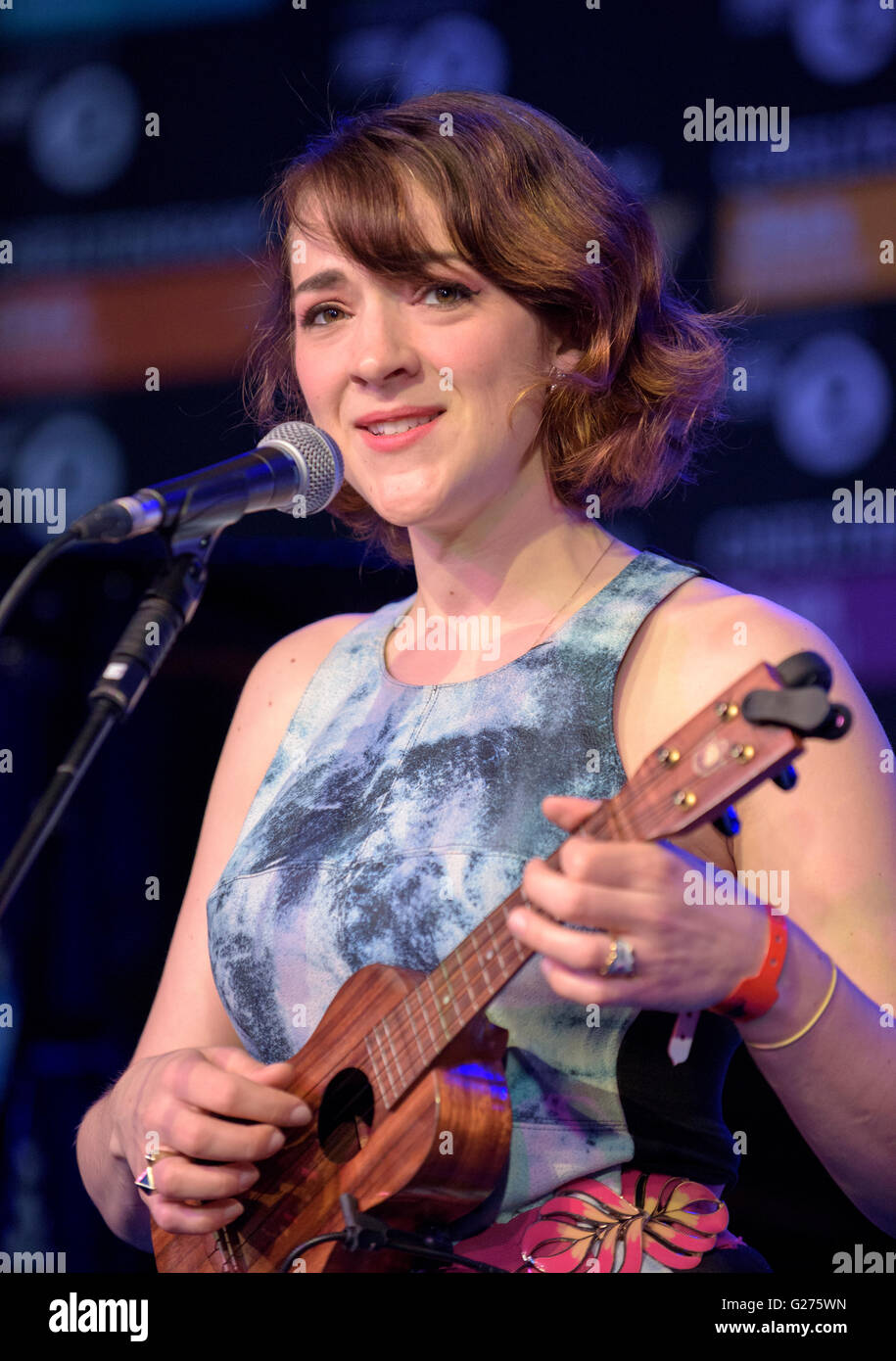 Becca Stevens performing live at the Cheltenham Jazz Festival, England ...
