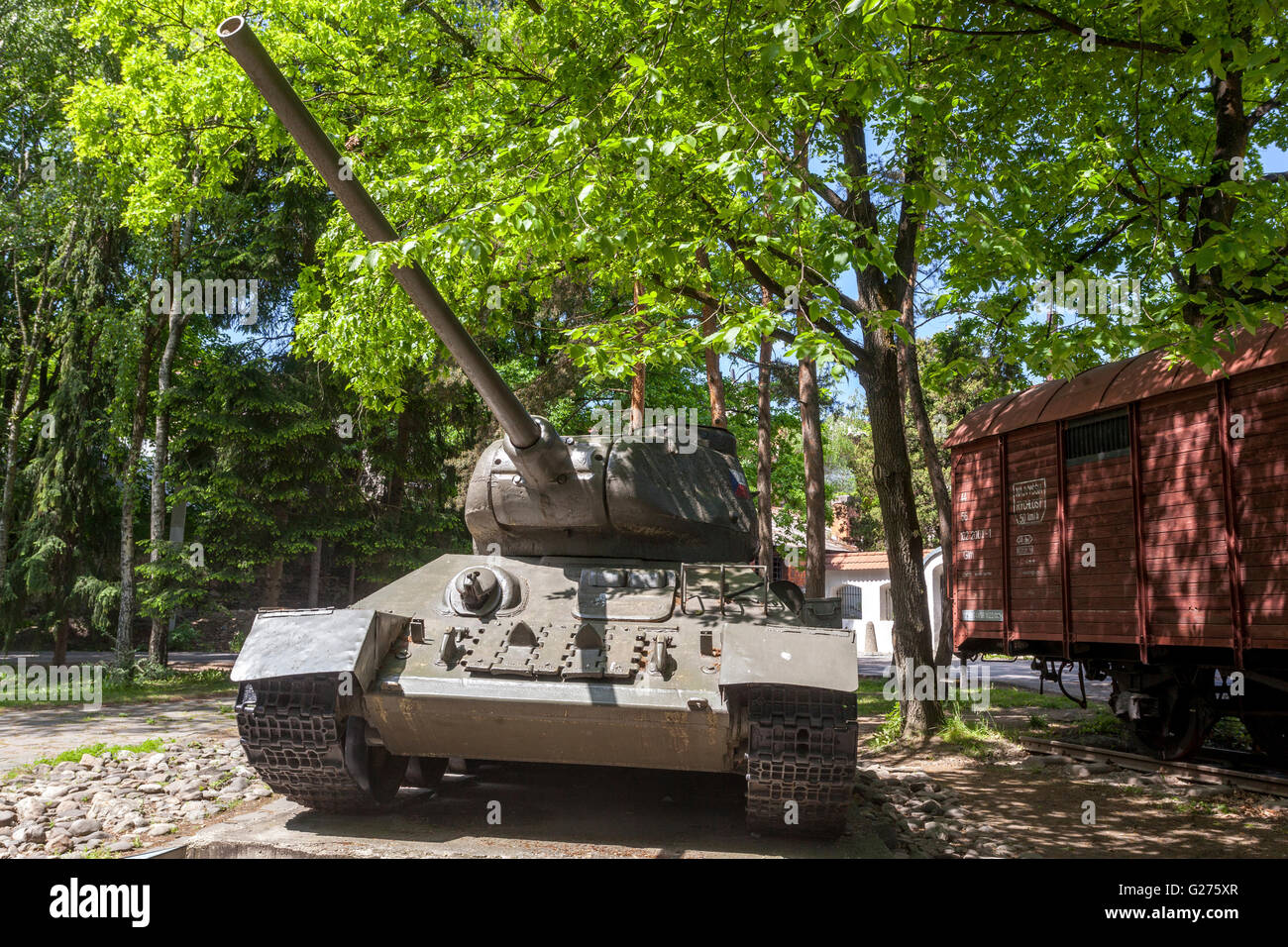 Museum of Slovak National Uprising, tank T-34 military equipment from ...