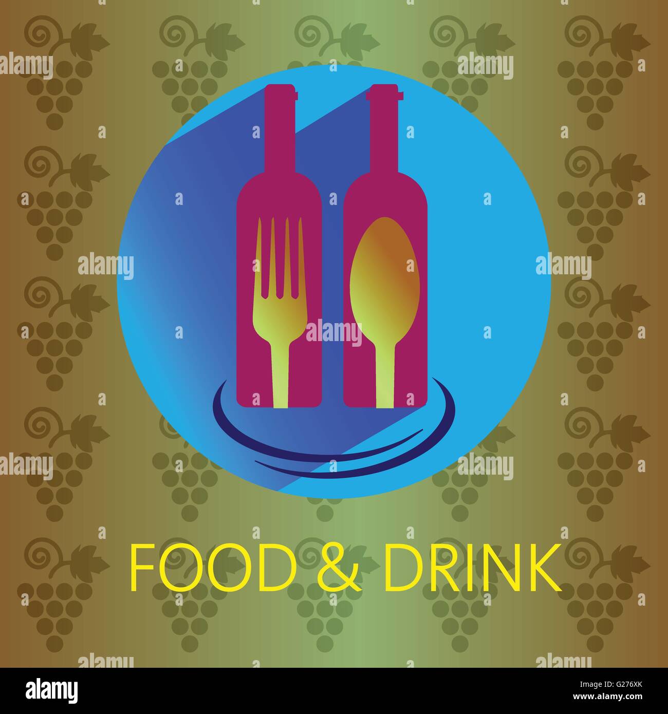 Wine glass and a fork symbol hi-res stock photography and images - Alamy