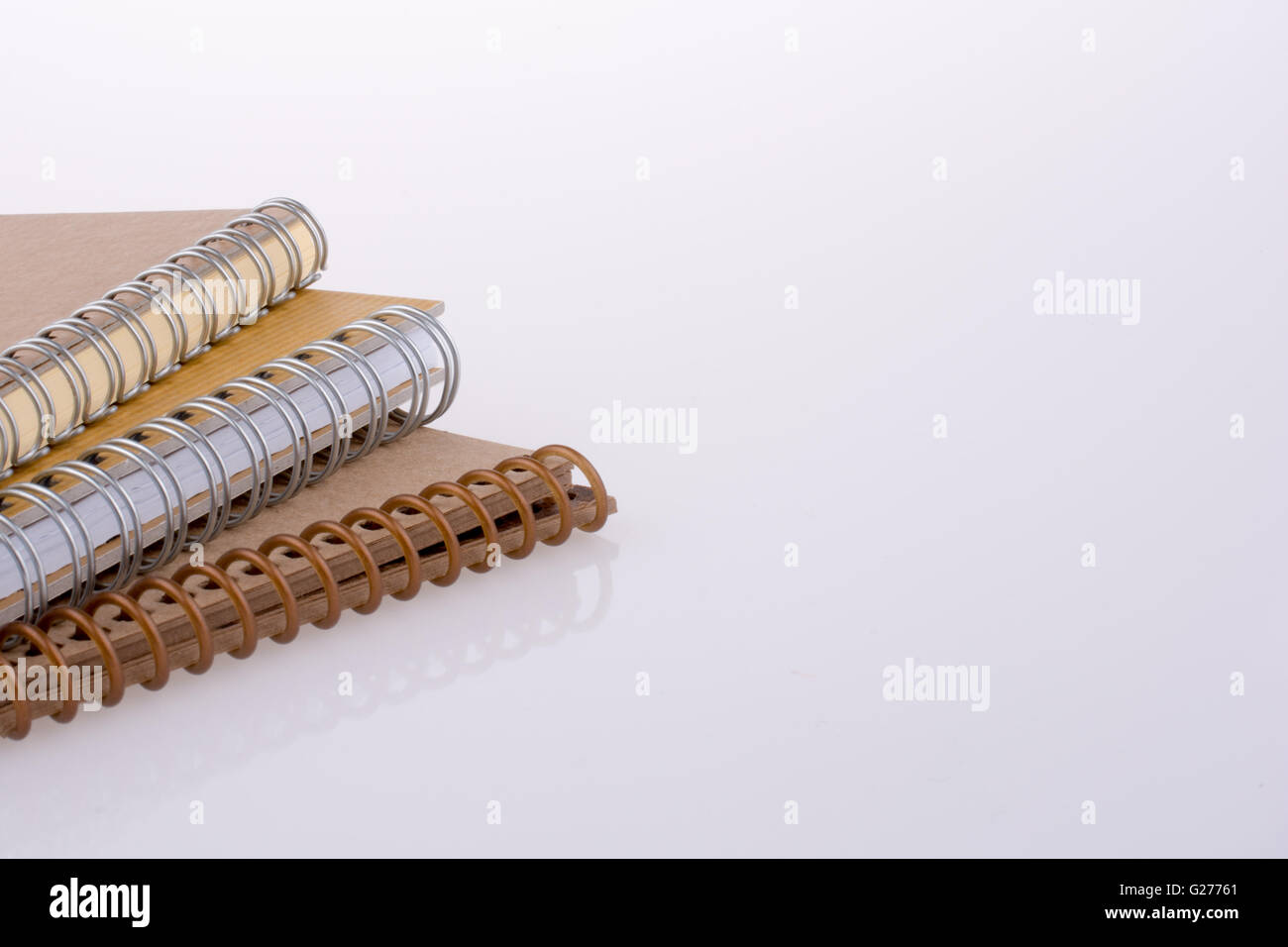 Spiral Notebooks on a white background Stock Photo - Alamy
