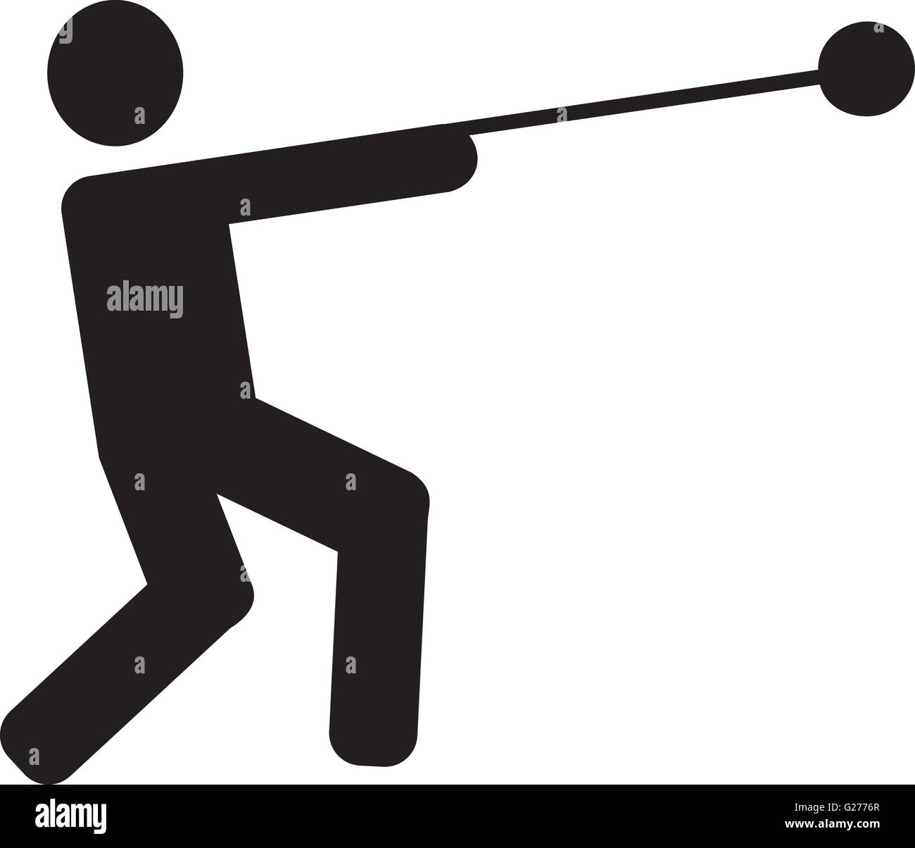 Olympic hammer thrower Stock Vector Images - Alamy