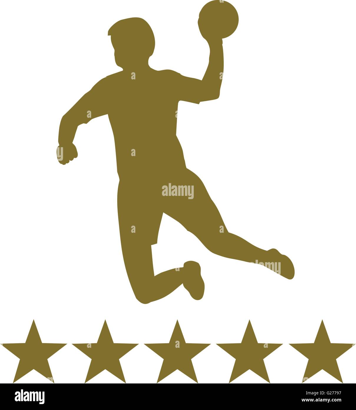 Handball Player Five Stars Stock Vector Image & Art - Alamy