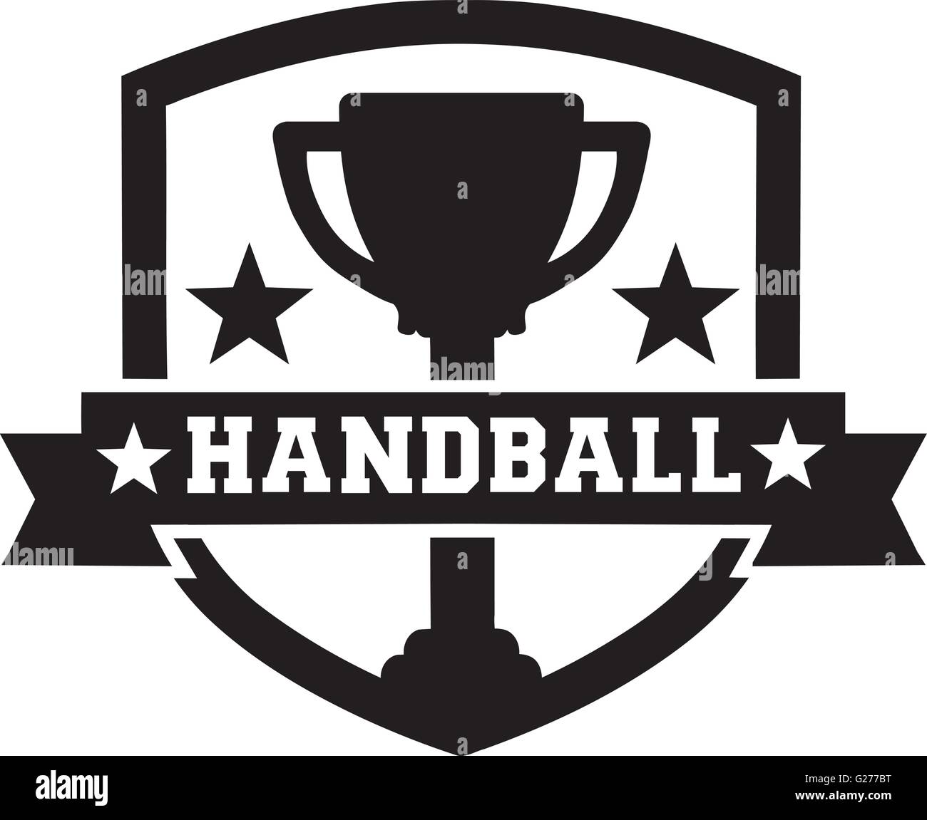 Handball Emblem Cup Stock Vector Image & Art - Alamy