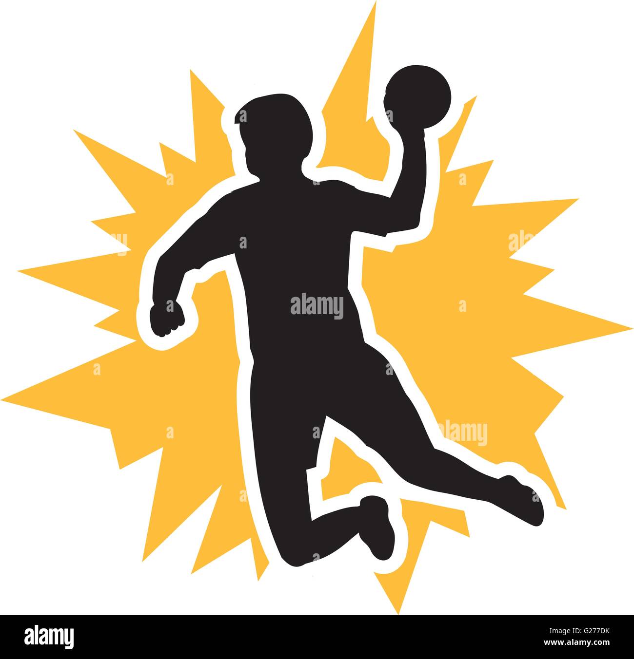 Handball Player Fire Stock Vector Image & Art - Alamy