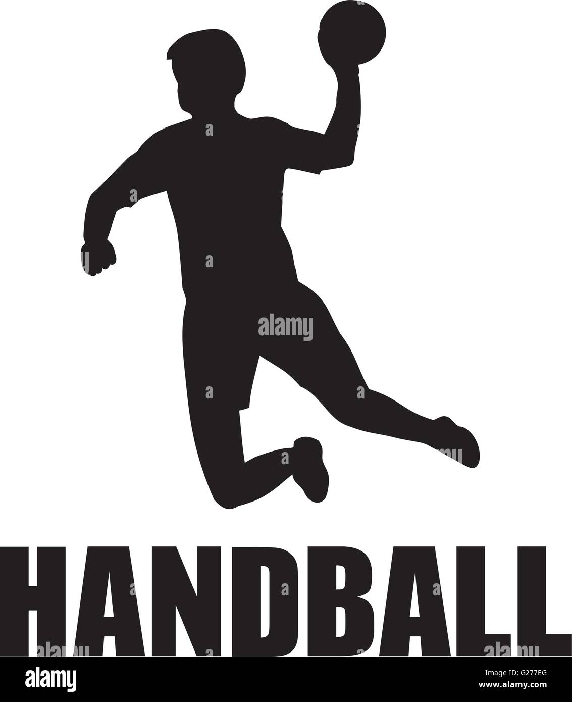 Handball silhouette word hi-res stock photography and images - Alamy